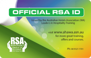 RSA Responsible Service of Alcohol Training - AHA TRAINING